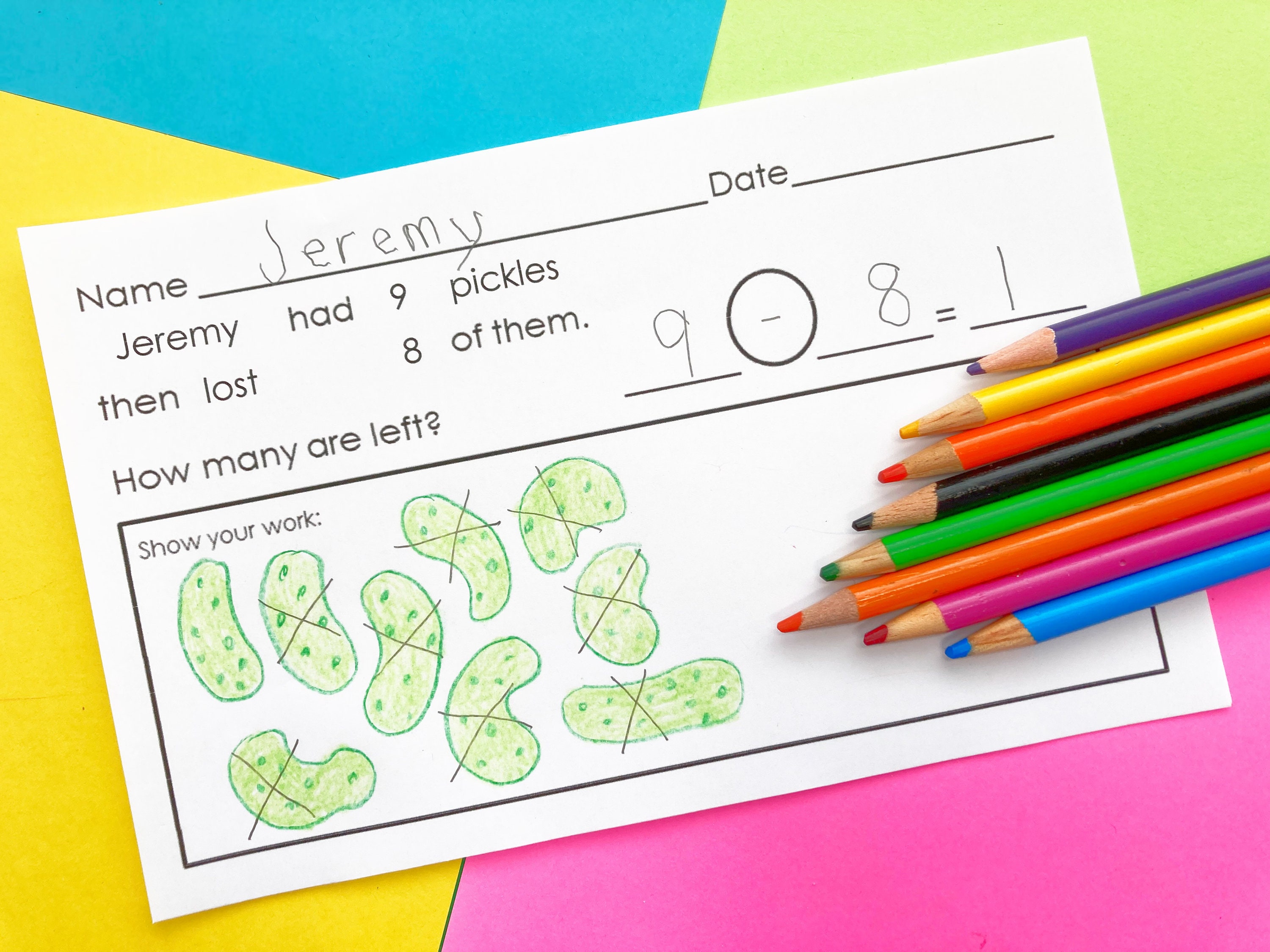 Editable | Programmable Subtraction Word Problems | Make Your Own - Etsy