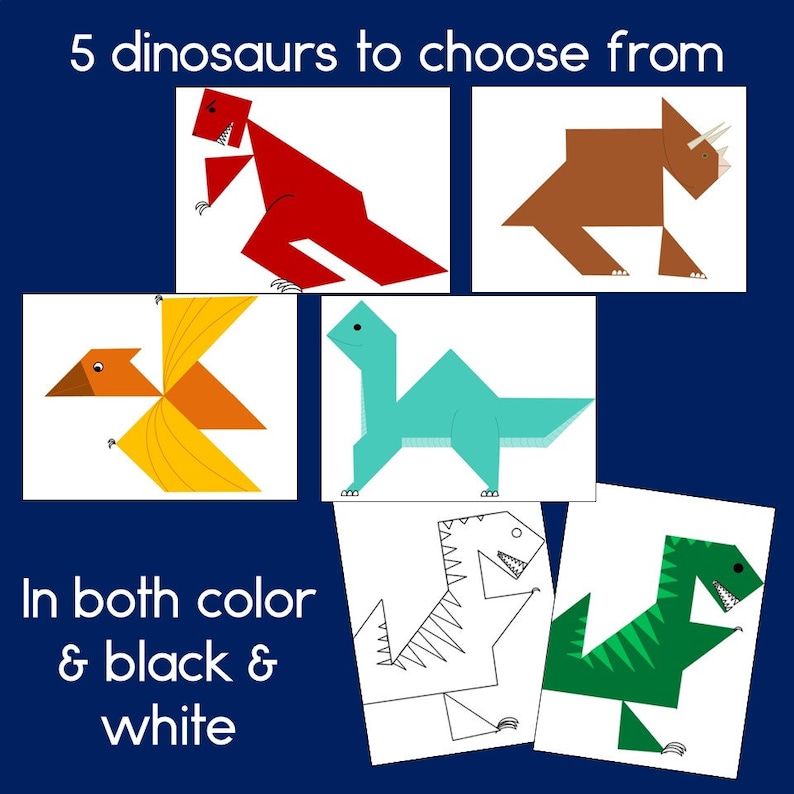 Valentines Day Cards for Students | Printable Dinosaur Tangram Puzzles ...