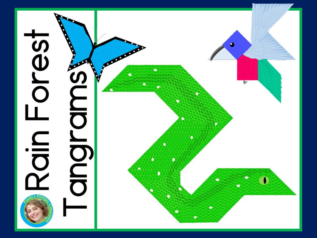 Rain Forest Animals Tangram Puzzles Printable 2D Shapes Math - Etsy