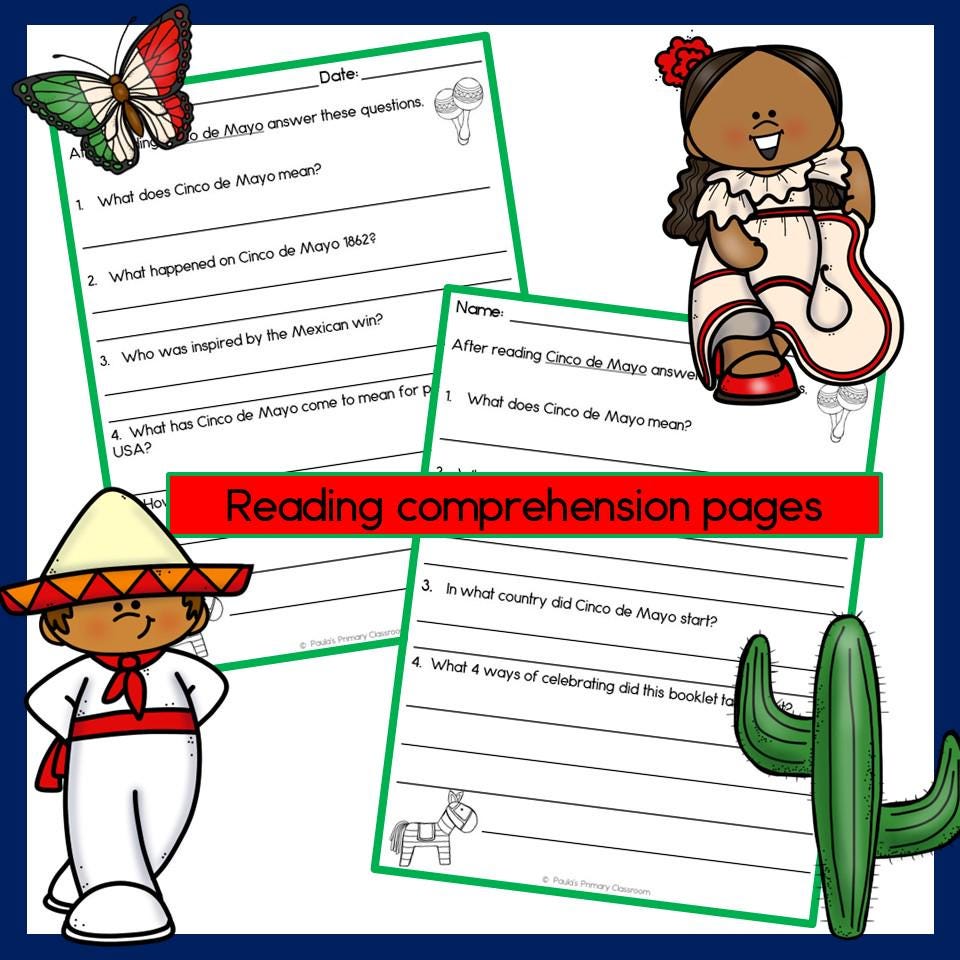 Cinco De Mayo History Lesson | Reading Comprehension and Differentiated ...