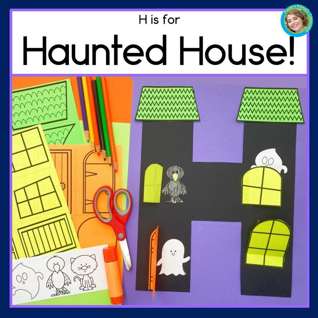 Halloween Letter H Haunted House Craft - Etsy