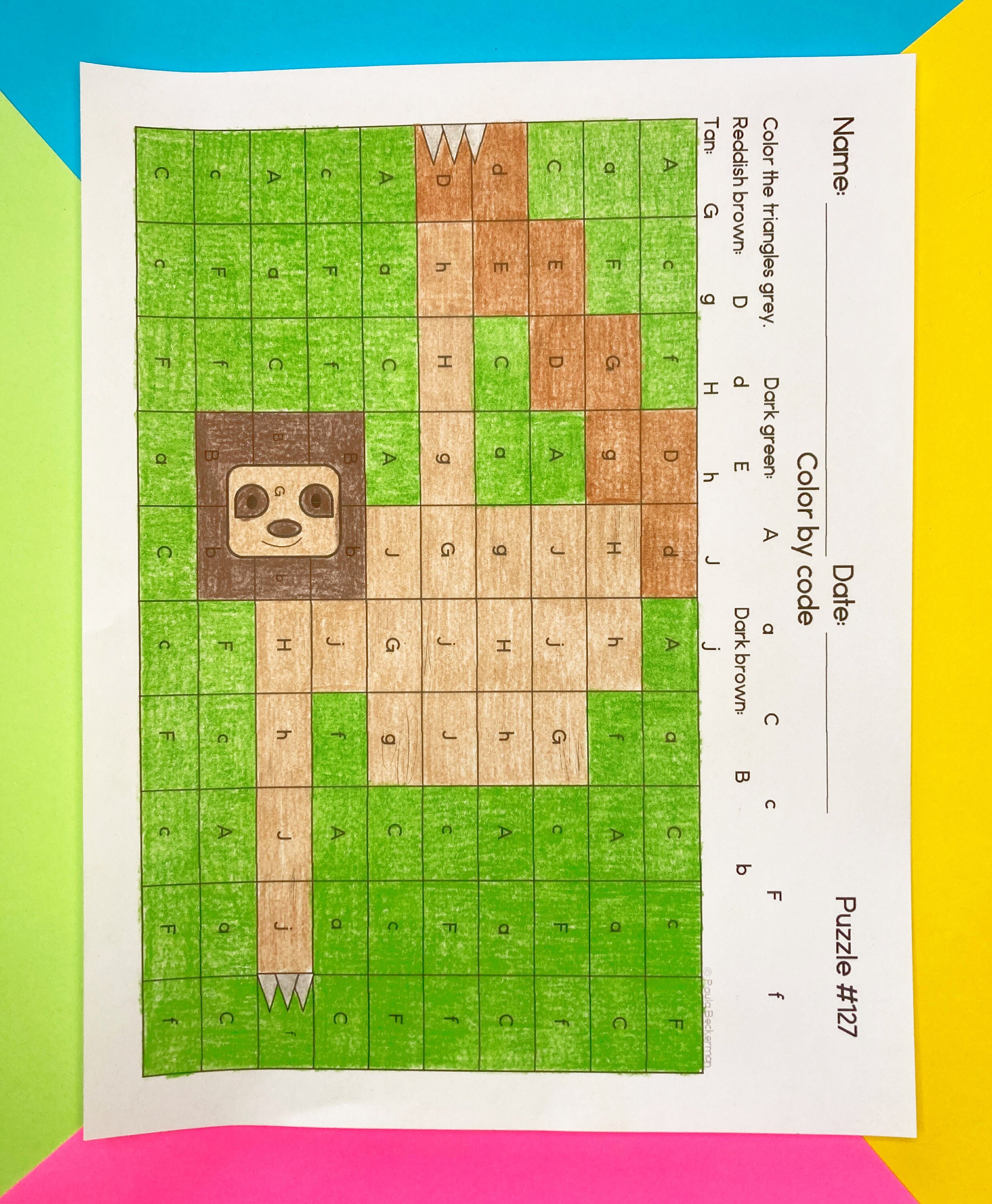 Editable Programmable Rain Forest Color by Code Mystery Pictures - Etsy