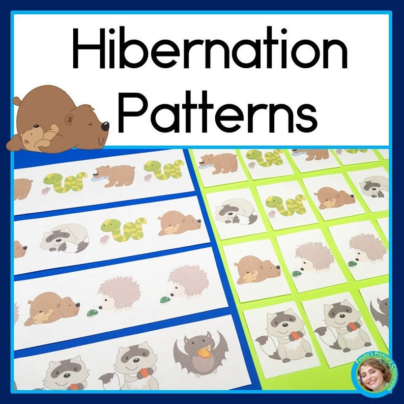 Hibernating Animals | Hibernation Patterns Math Center With AB ABC AAB ...