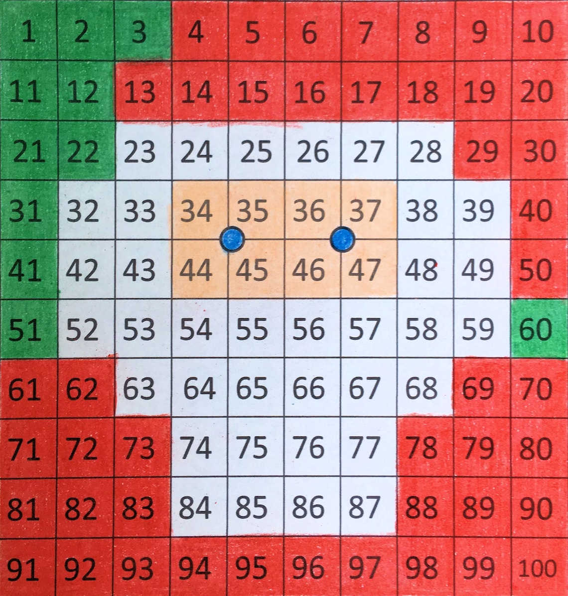 Winter Holidays | Christmas 100s Chart | Hundreds Chart | 100 Charts - Etsy