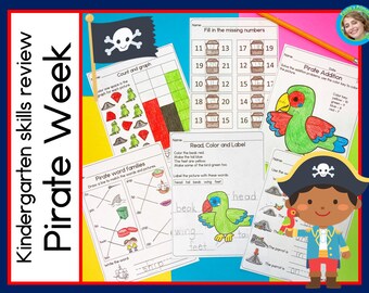 Back to School Math and Literacy Worksheets Kindergarten - Etsy Hong Kong