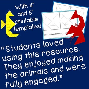 Ocean Tangram Puzzles Printable | 2D Shapes Math Center | Tangrams - Etsy