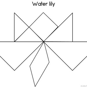 Spring Printable Tangram Puzzles Congruent 2D Shapes Math Center and ...
