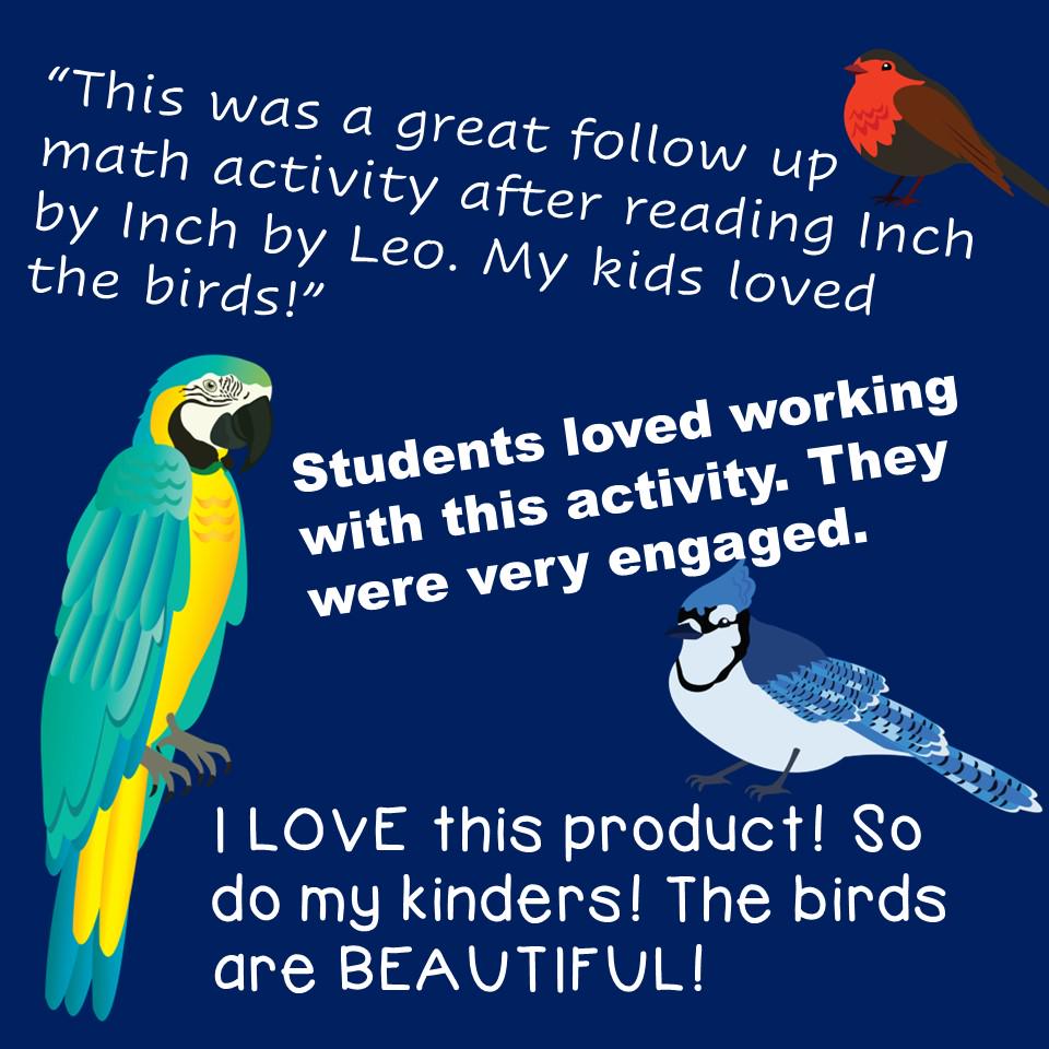 Birds Standard and Non Standard Measurement Activity & Sorting by Size ...