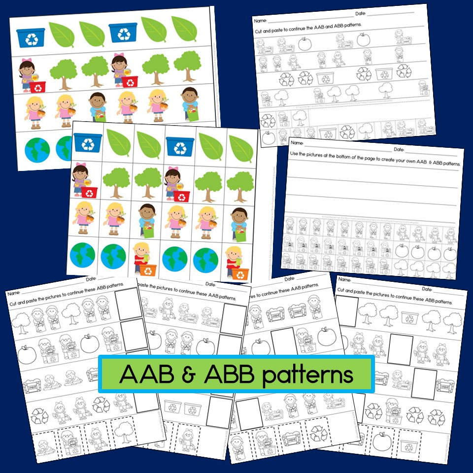 Earth Day | Conservation Math Center With AB, ABC, & ABB Patterns - Etsy
