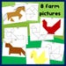 Farm Animals Printable Tangrams Congruent 2D Shapes Math Center and ...