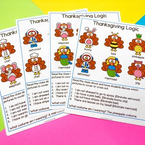Thanksgiving Disguise a Turkey Math Logic Puzzles | Turkey in Disguise ...