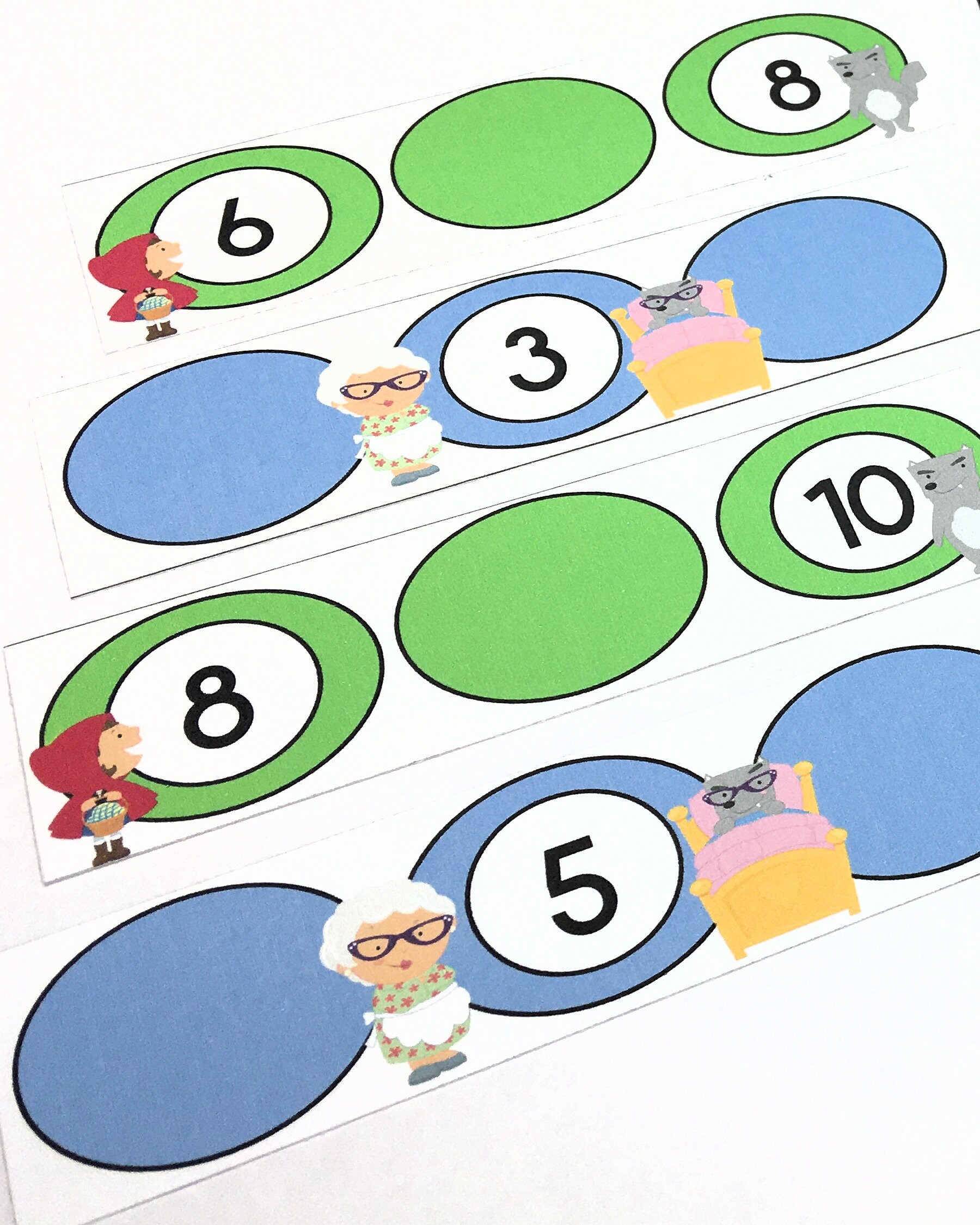 Fairy Tale Math Centers for Preschool Kindergarten | Numbers Counting ...