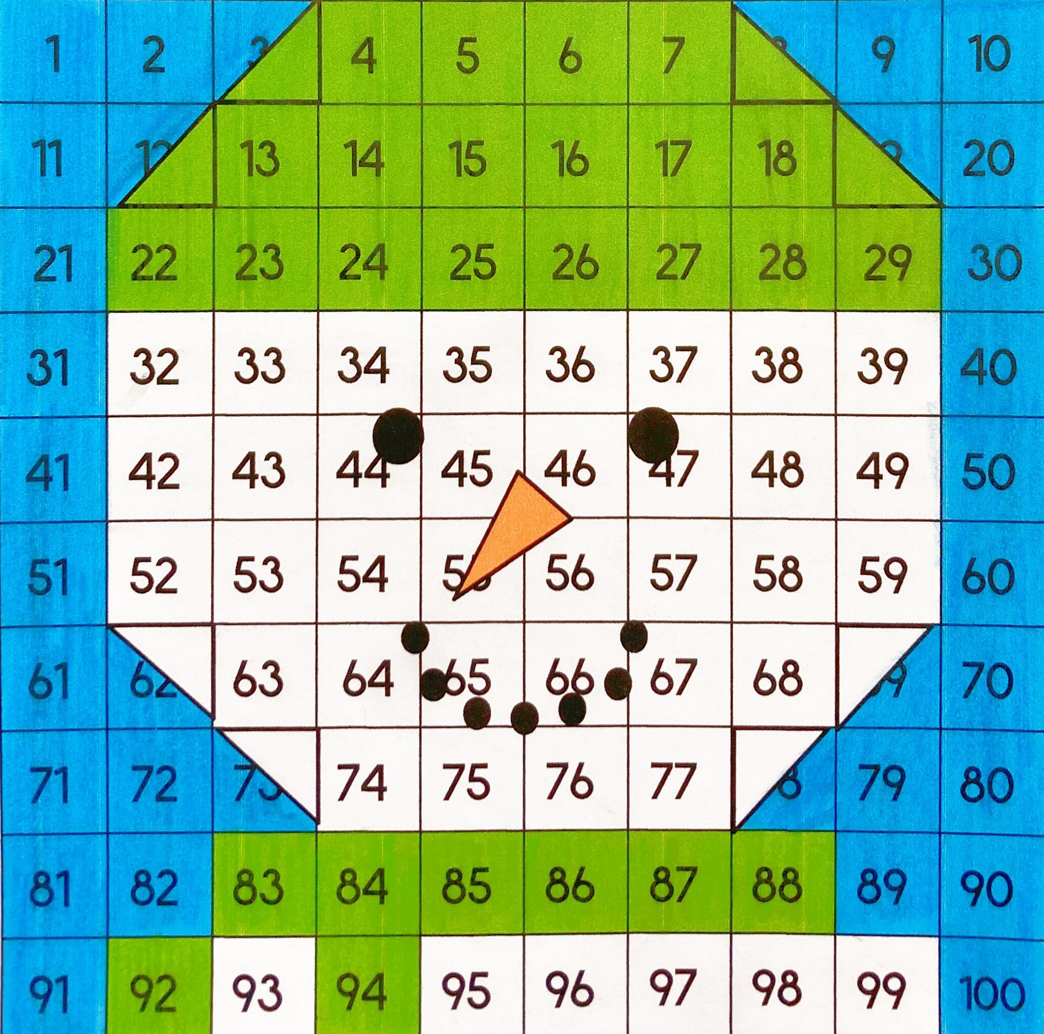 Winter 100s Charts | Hundreds Charts | 100 Chart Mystery Pictures - Etsy