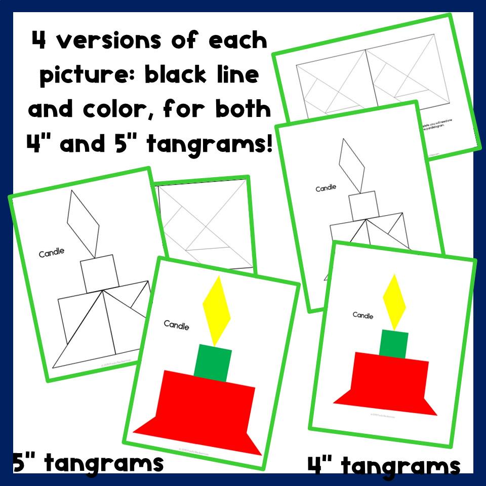 Christmas Tangram Puzzles | Printable Tangrams | 2D Shapes Math Center ...