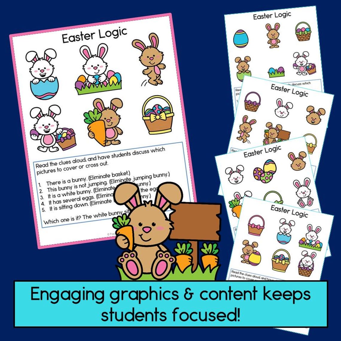 Easter Logic Puzzles Math Critical Thinking Brainteasers | Spring Logic ...