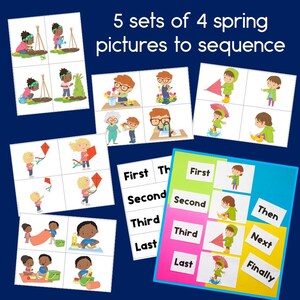 Spring Story Sequencing Speaking and Writing Activities - Etsy