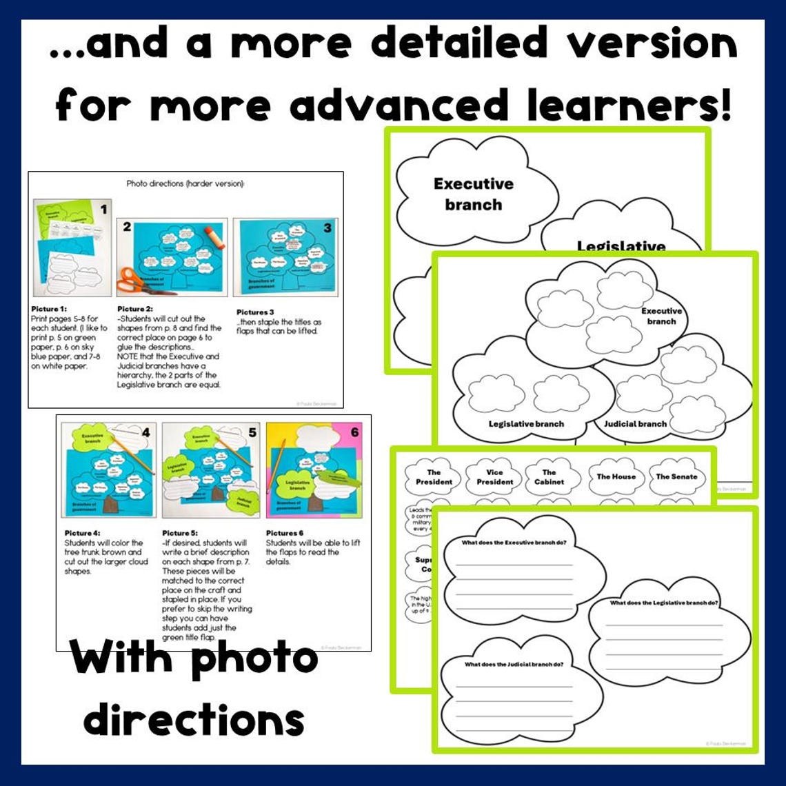 3 Branches of Government Activity Constitution Day Activity Craft ...