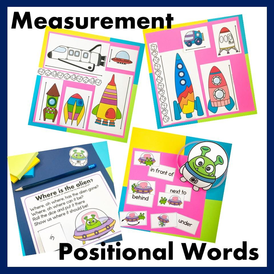Space Math Activities: Number, Shape, Measurement, Positional Words ...