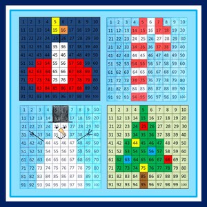 Winter Holidays | Christmas 100s Chart | Hundreds Chart | 100 Charts - Etsy