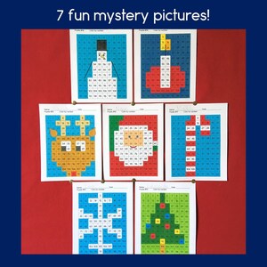 Christmas | Winter Holidays 120s Chart Mystery Pictures 120 Charts Math ...