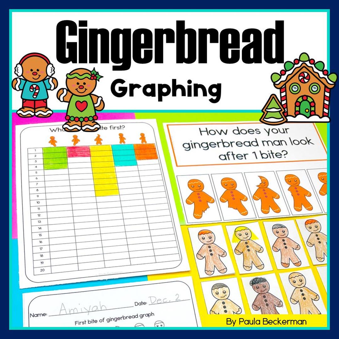 Gingerbread Man First Bite Graphing Christmas Bar & Picture Graphs ...