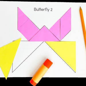 Spring Printable Tangram Puzzles Congruent 2D Shapes Math Center and ...