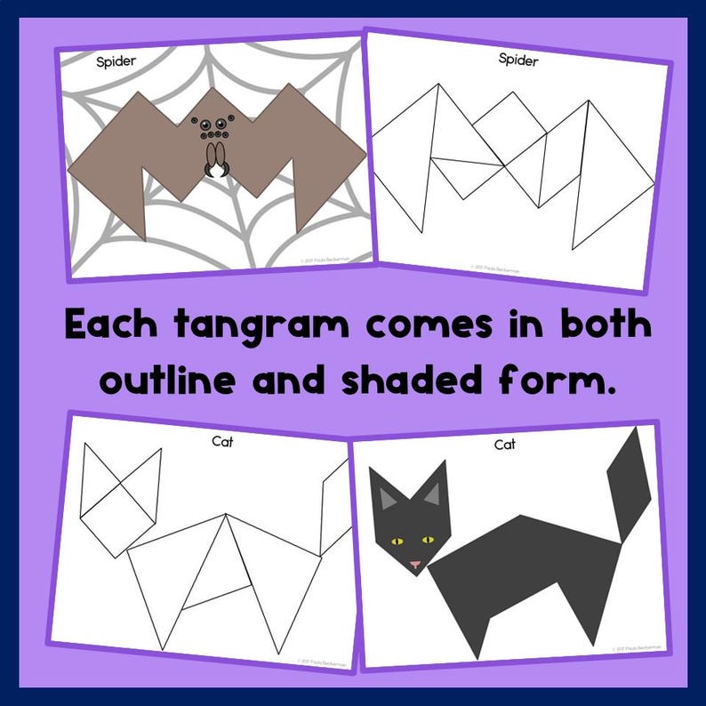 Halloween Tangram Puzzles | 2D Shapes Center | Hands on Math Tangrams ...