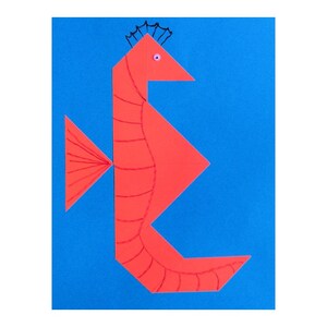 Ocean Tangram Puzzles Printable | 2D Shapes Math Center | Tangrams - Etsy