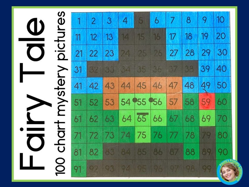 Fairy Tale 100s Charts Hundreds Chart 100 Chart Mystery - Etsy