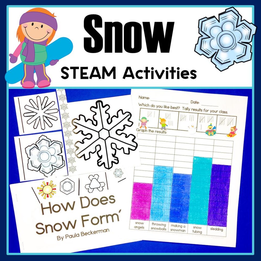 Snow STEM | Science Reading Graphing Measurement Symmetry Art ...