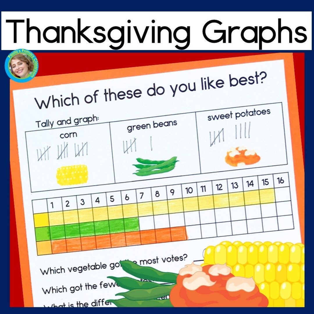 Thanksgiving Math Graphing Activities Horizontal Vertical and ...