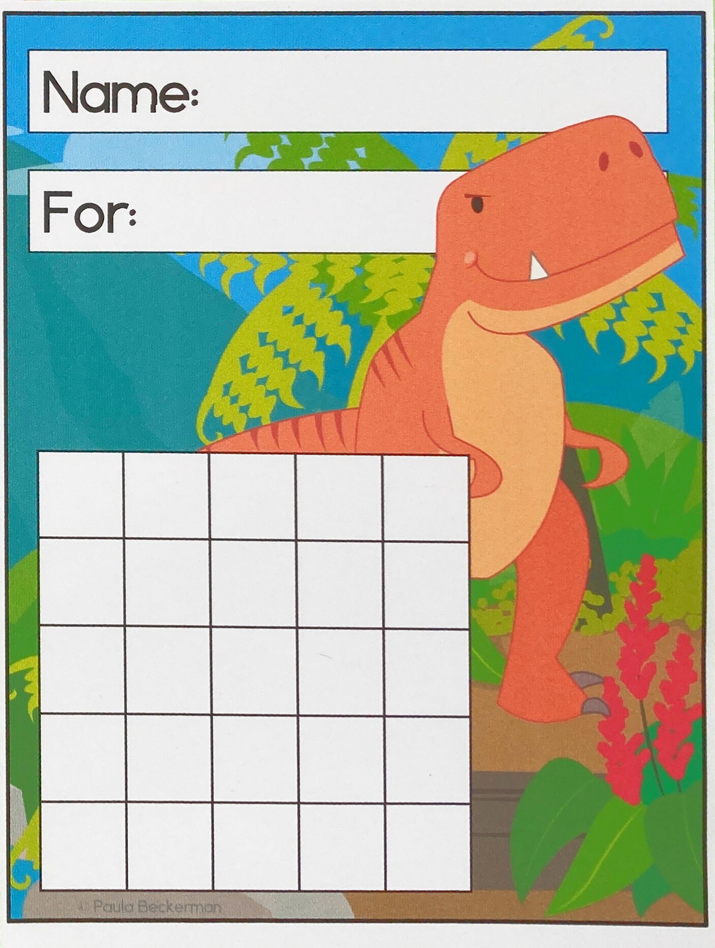 Incentive Charts Dinosaur Theme | Color and Blackline - Etsy