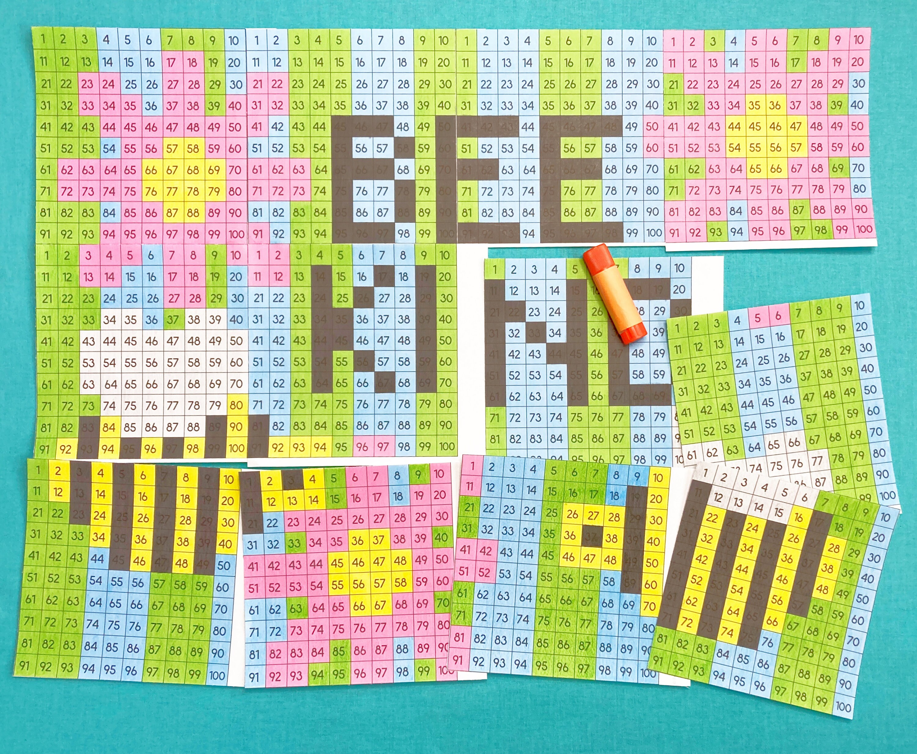 Be Kind Kindness 100s Chart Mystery Picture Mural Random Acts of ...