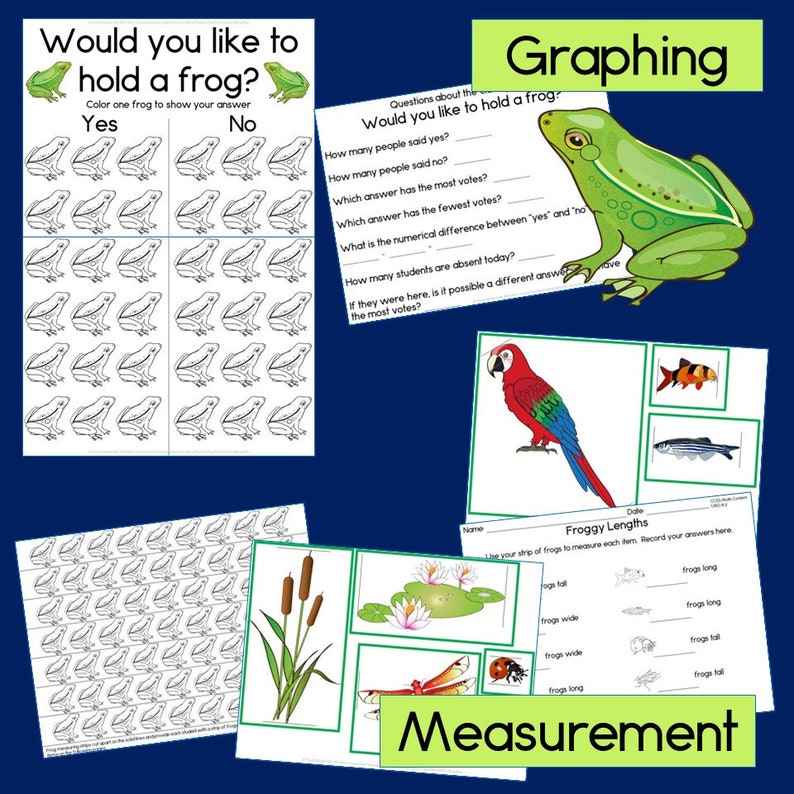 Frog Math With Addition Subtraction Word Problems Graphing and ...