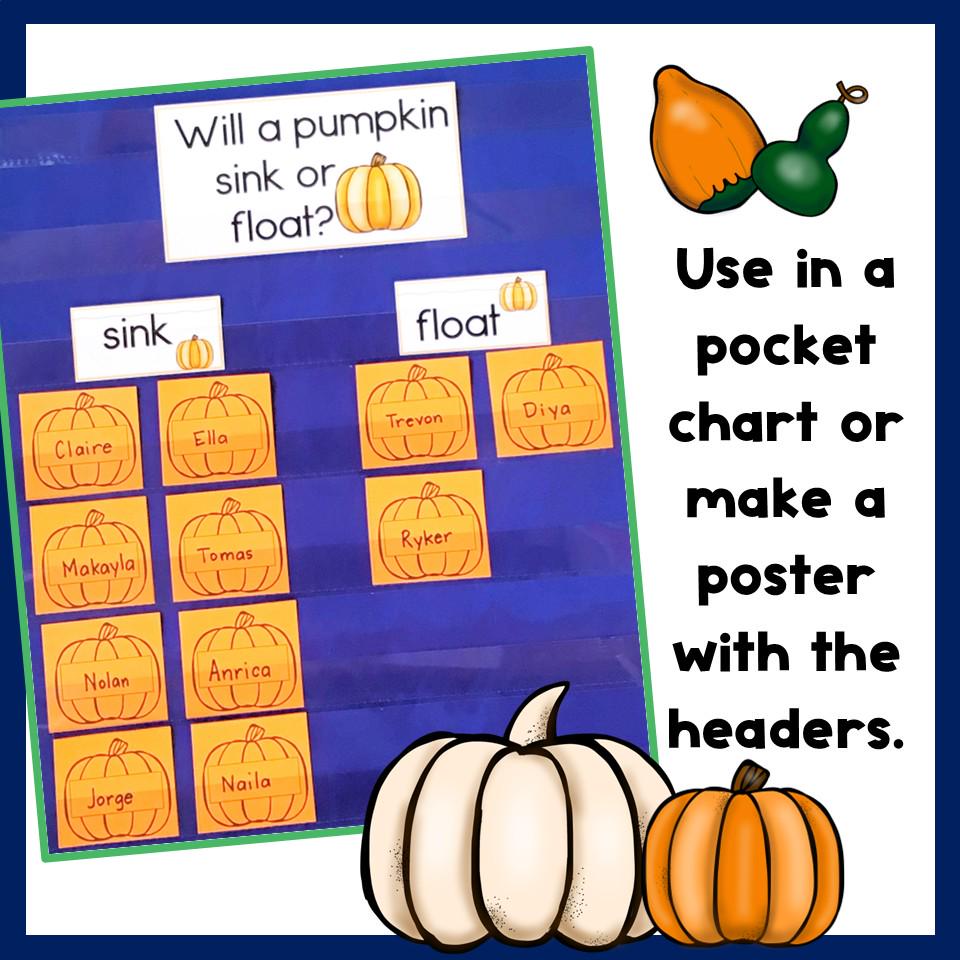 Sink or Float Pumpkin Apple & Candy Bar Fall Science Experiment Graph ...