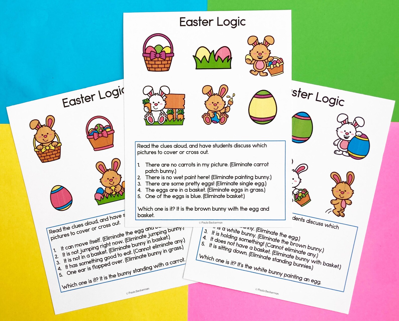 Easter Logic Puzzles Math Critical Thinking Brainteasers | Spring Logic ...