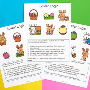 Easter Logic Puzzles Math Critical Thinking Brainteasers | Spring Logic ...