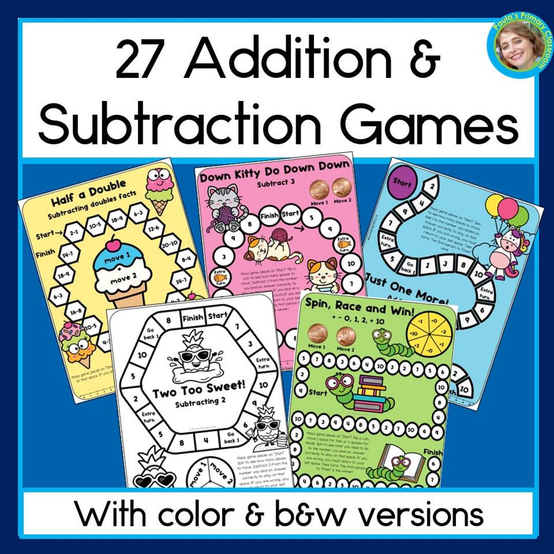 1st Grade Math Fluency Games Strategies Mental Math Addition and ...