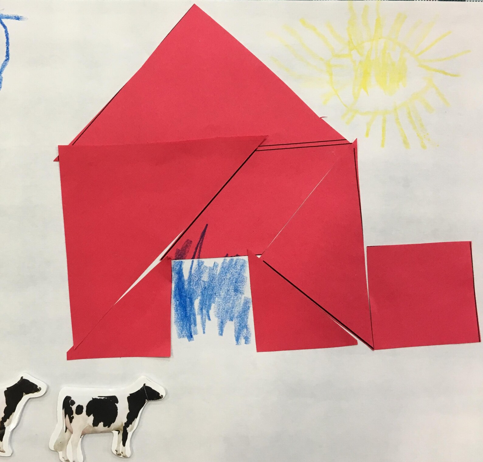 Farm Tangram Puzzles | 2D Shapes Math Center | Printable Tangrams - Etsy