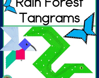 Ocean Tangram Puzzles Printable | 2D Shapes Math Center | Tangrams - Etsy