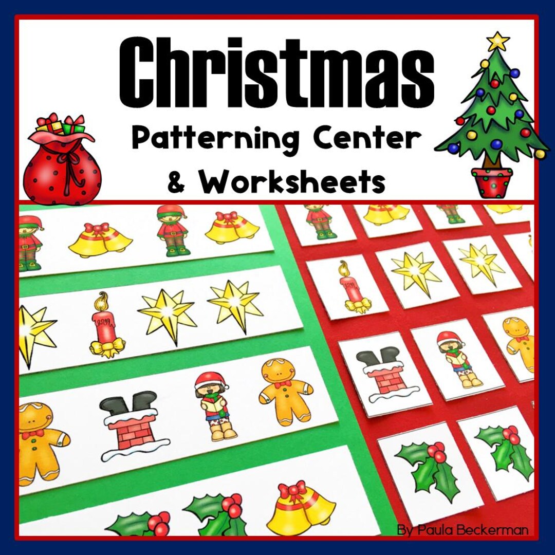 Christmas Lights Patterning Christmas Patterns Activities Cut & Paste ...