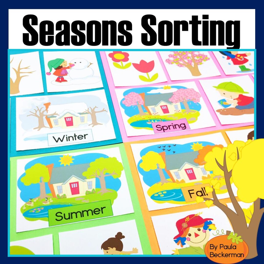 Four Seasons Sort Worksheets Vocabulary Posters Sorting Objects Into ...