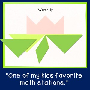 Spring Printable Tangram Puzzles Congruent 2D Shapes Math Center and ...