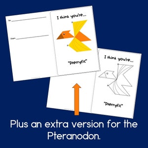 Valentines Day Cards for Students Printable Dinosaur Tangram Puzzles ...