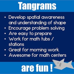 Ocean Tangram Puzzles Printable | 2D Shapes Math Center | Tangrams - Etsy