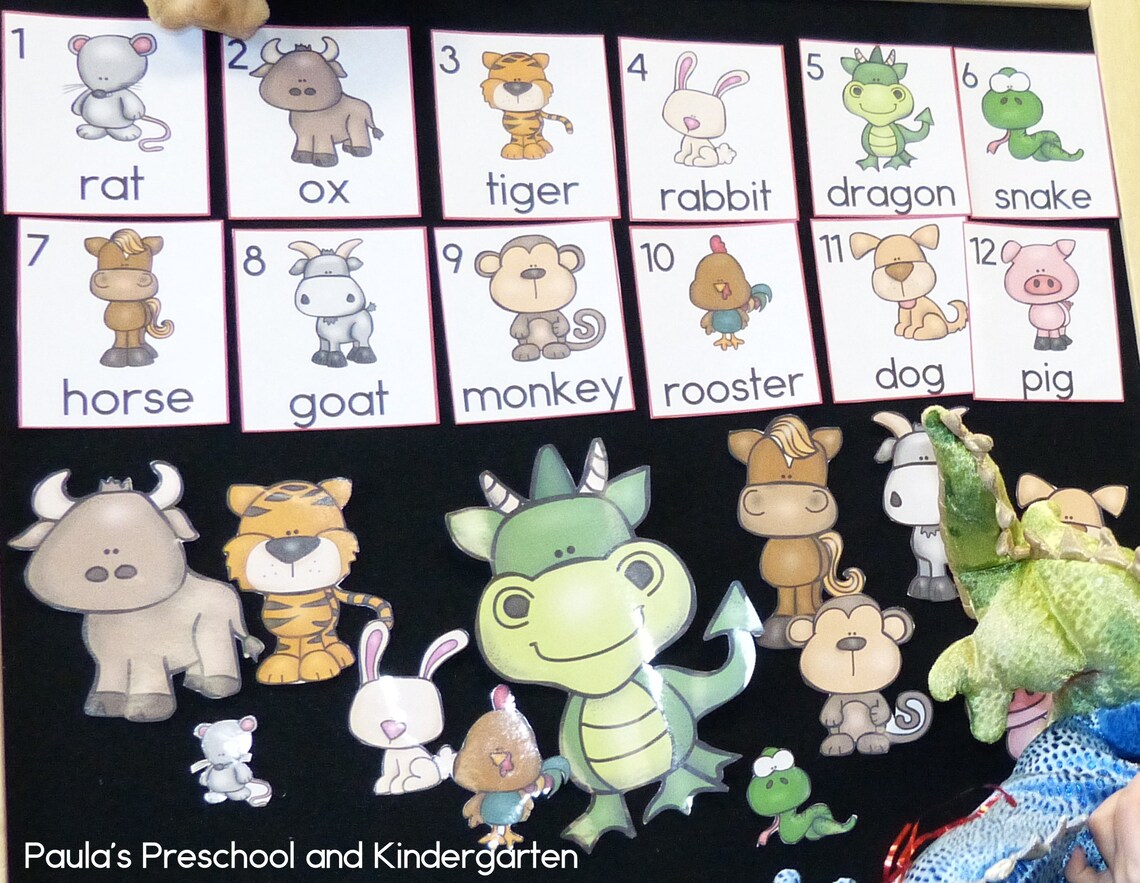 Chinese New Year Story Props: Zodiac Animal Puppets (digital Download ...