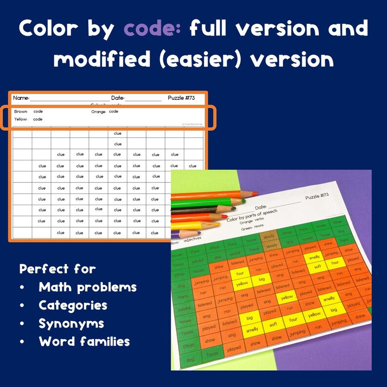 Editable Programmable Halloween Color by Code Mystery - Etsy