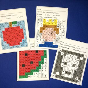 Alphabet Mystery Pictures | Color by Letter | Letter Recognition ...