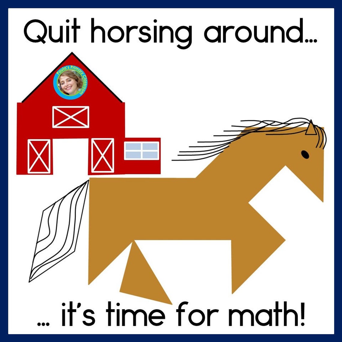 Farm Tangram Puzzles 2D Shapes Math Center Printable Tangrams - Etsy