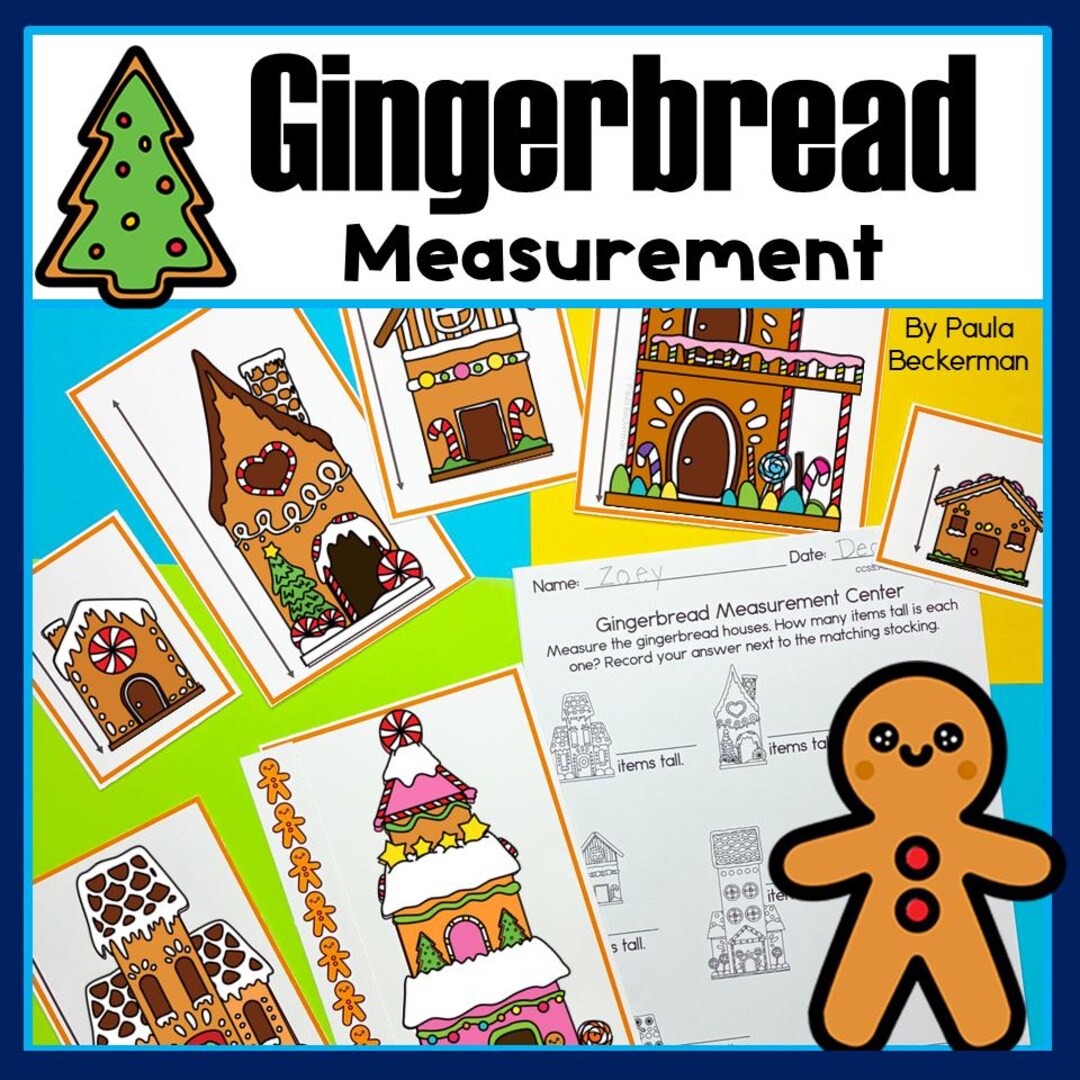 Christmas Measurement Worksheets Gingerbread House Math Activity ...